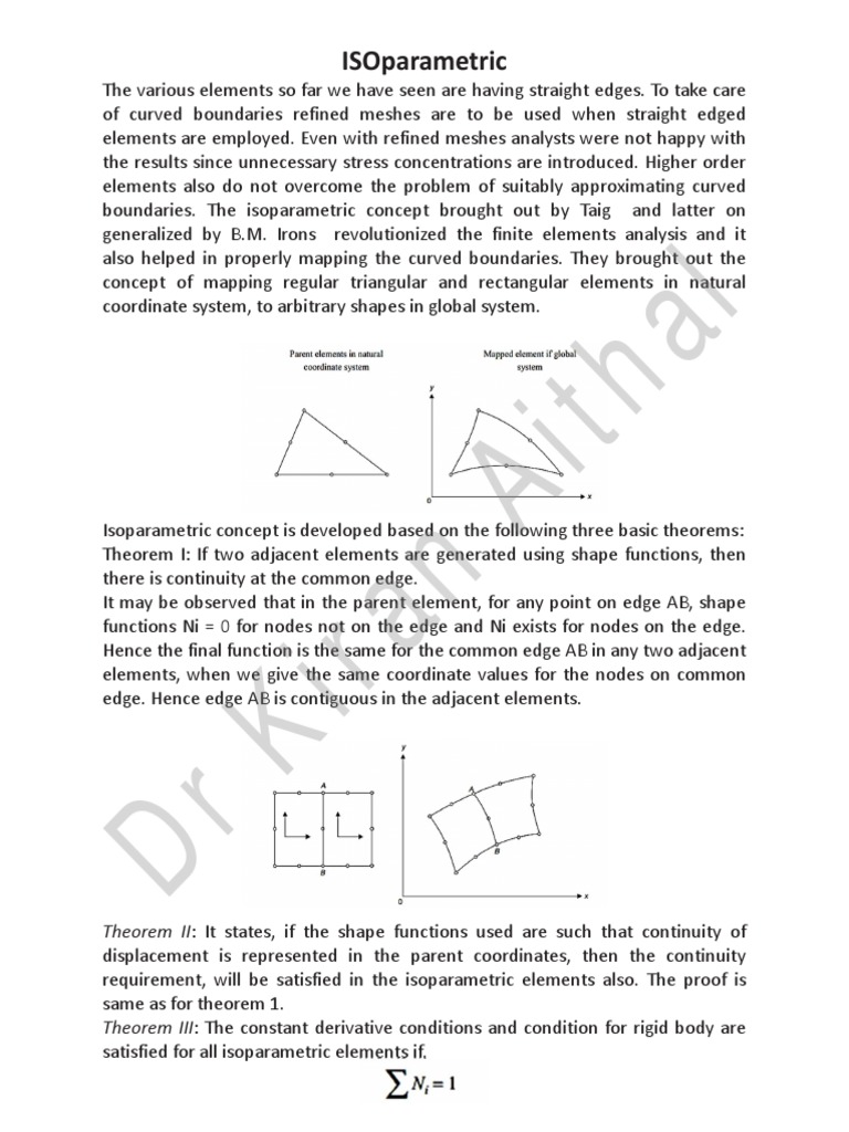 DR Kiran Aithal: Isoparametric | PDF | Determinant | Function (Mathematics)
