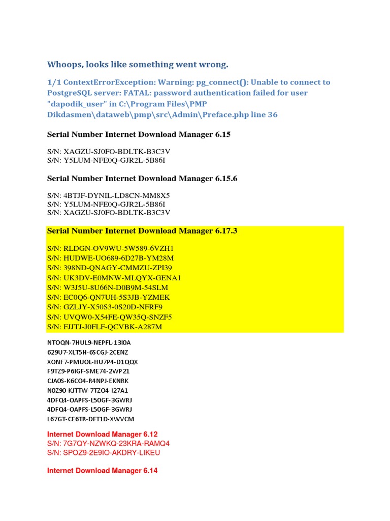 Serial Number Internet Download Manager 6 | PDF