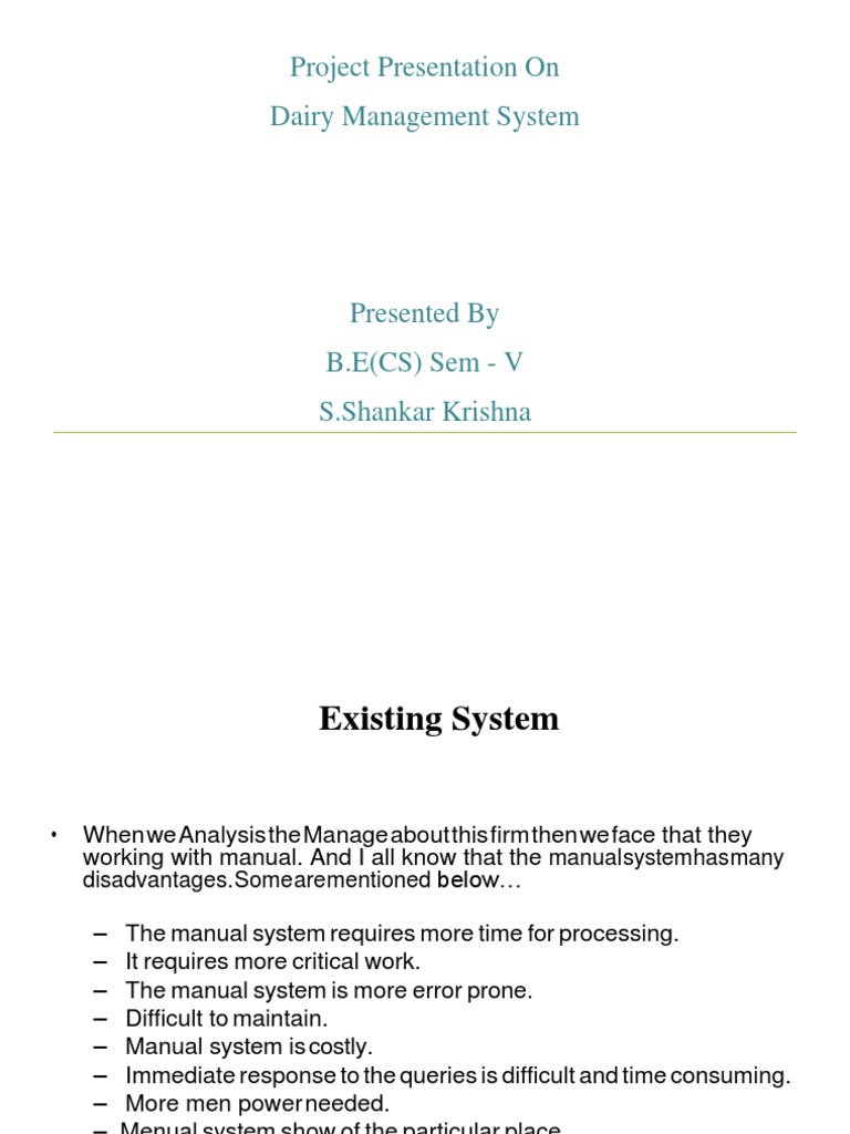 Dairy Management System Project Report | PDF | Information Retrieval | Computing