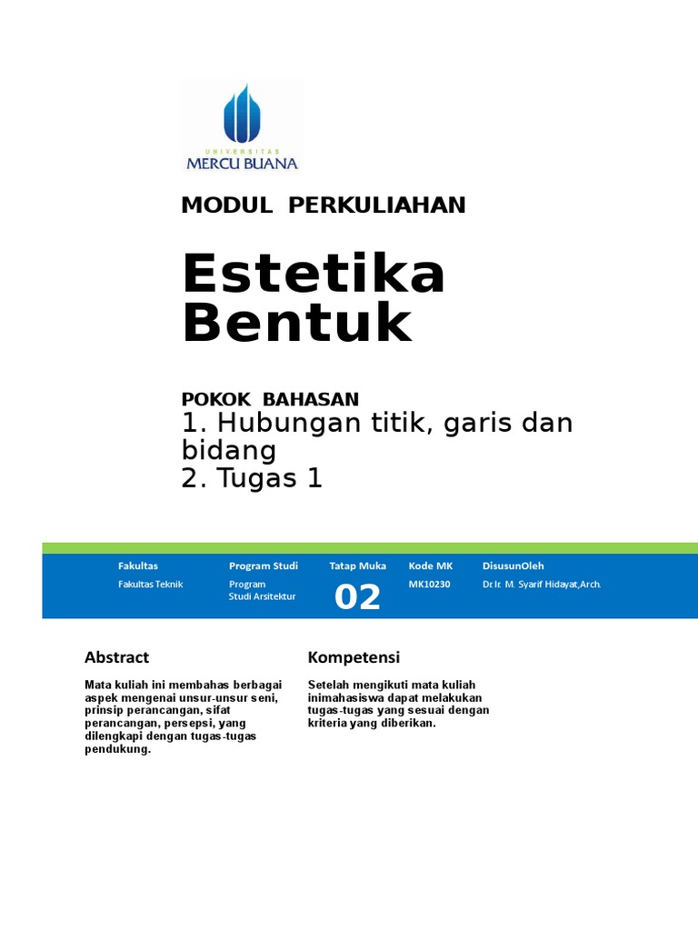 Modul Estetika Bentuk Arsitektur | PDF