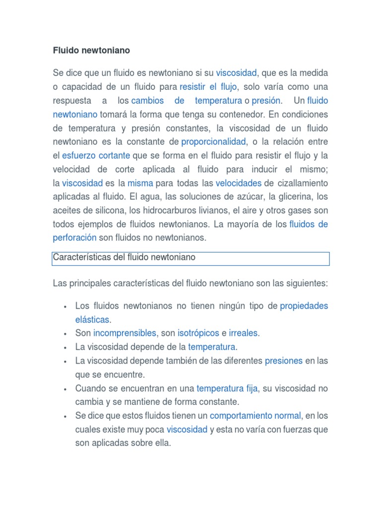 Fluido Newtoniano | PDF | Reología | Viscosidad