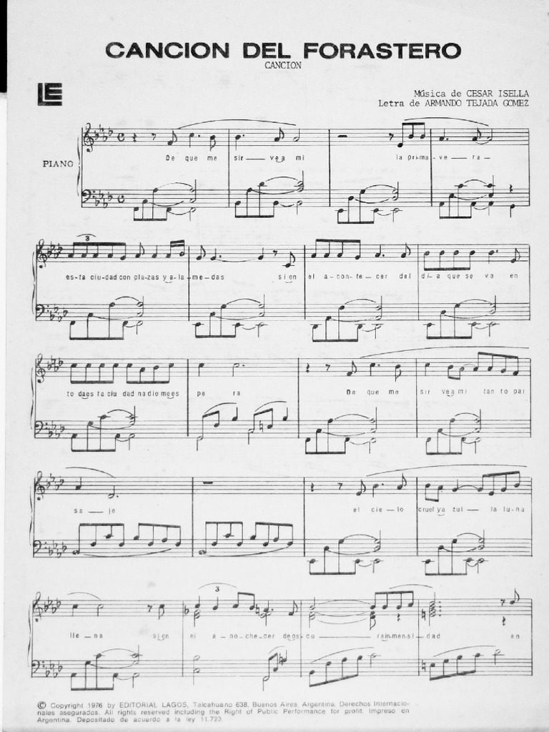 Canción Del Forastero | PDF