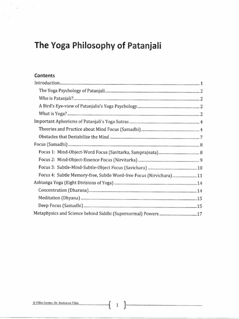 The Yoga Philosophy of Patanjali PDF | PDF