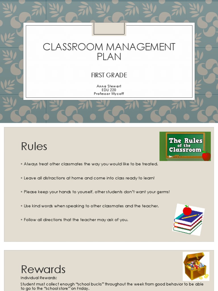 Classroom Management Plan | PDF | Classroom Management | Teachers