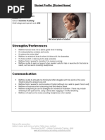 Class Profile Template | PDF | Classroom | Pedagogy