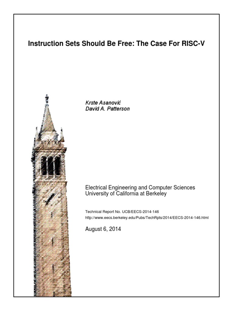 Instruction Sets Should Be Free The Case For Risc V Pdf 64 Bit Computing Arm Architecture