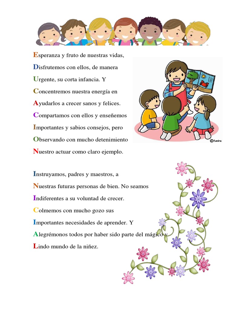 Acrostico Educacion Inicial