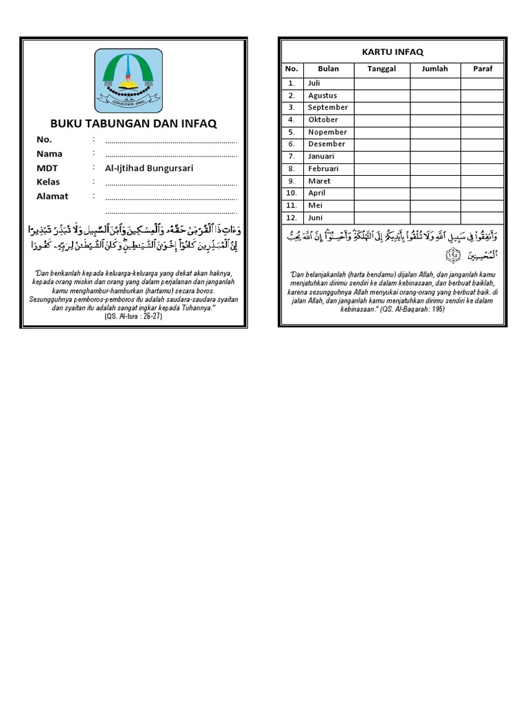 Cover Tabungan | PDF