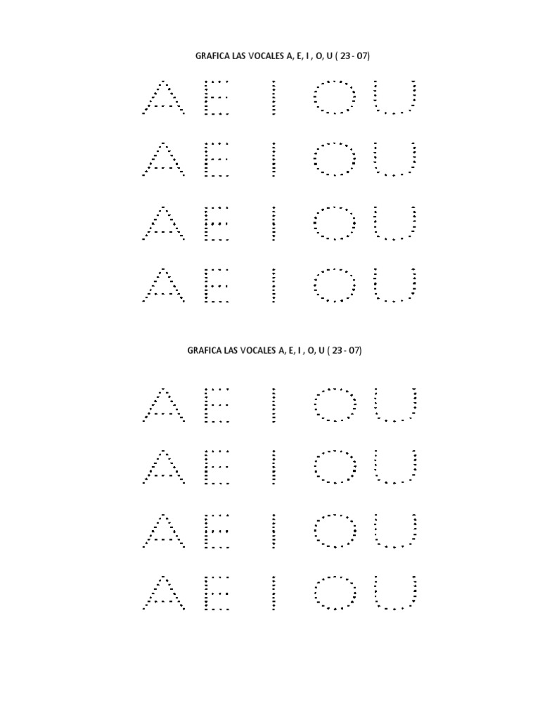 Laminas Todas Las Vocales Ultima Semana | PDF | Artes del Lenguaje y ...