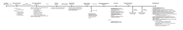 Civil Procedure Timeline and Flowchart | PDF | Discovery (Law) | Justice