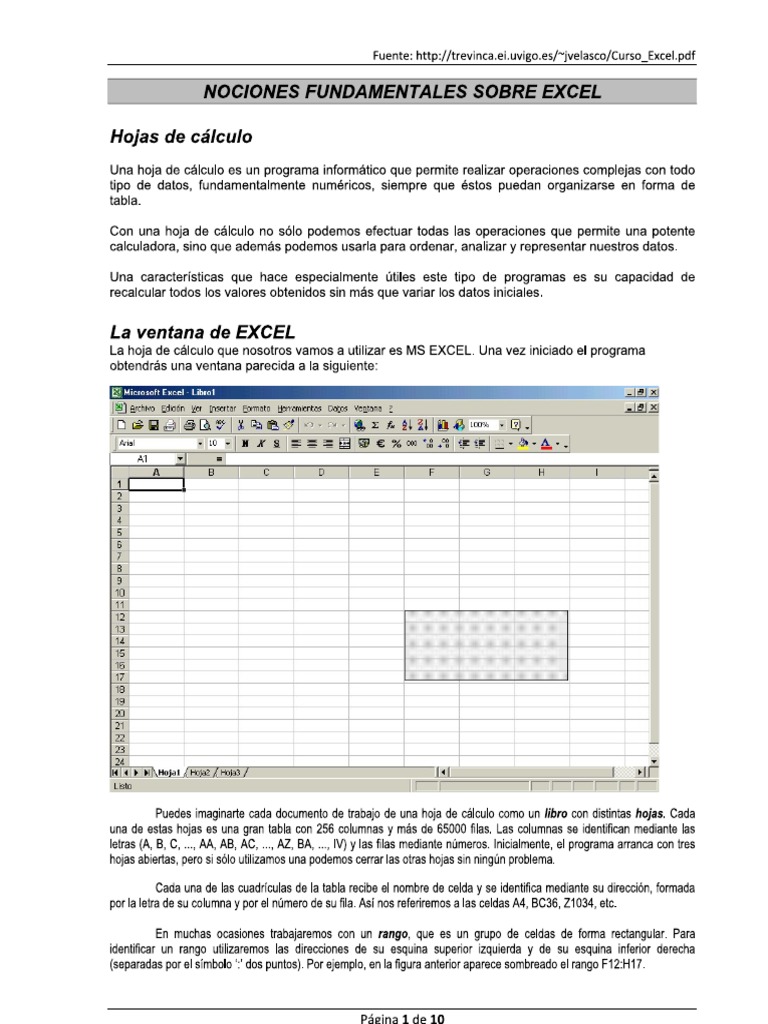 Nociones Fundamentales Sobre Excel | PDF