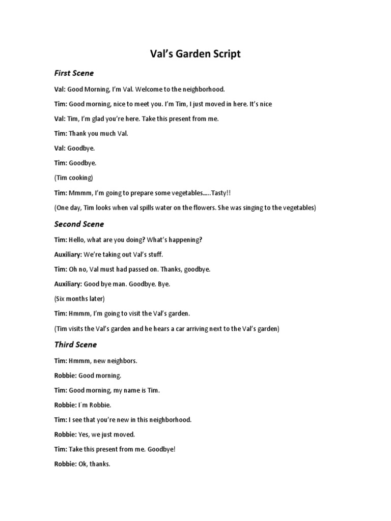 Val's Garden Script