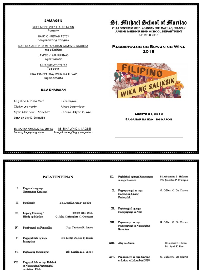 Buwan NG Wika Programme | PDF