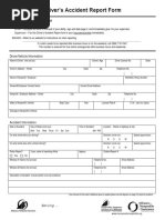 Vehicle Accident - Drivers Statement Form - Completed Sample | PDF ...