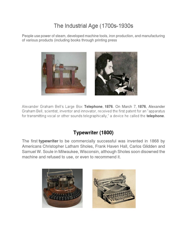 Innovations of the Industrial Age | PDF