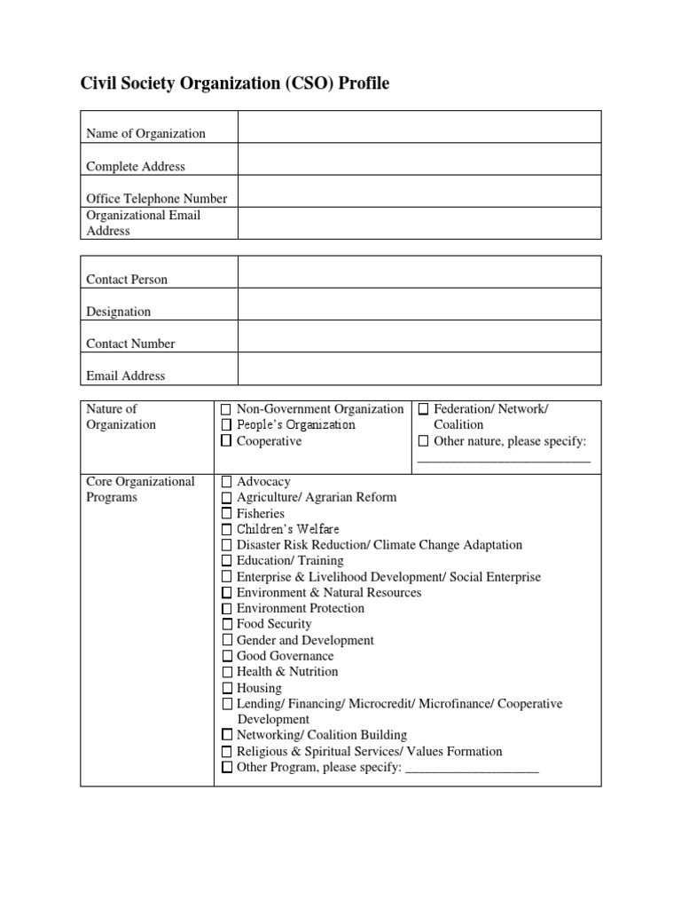 4b. CSO Profile Form Rev05202019 | Welfare | Cooperative
