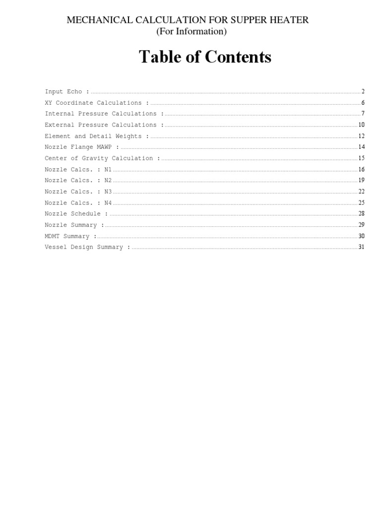 Heater E 501 Mechanical Calculation Rev A Pdf Pdf Stress