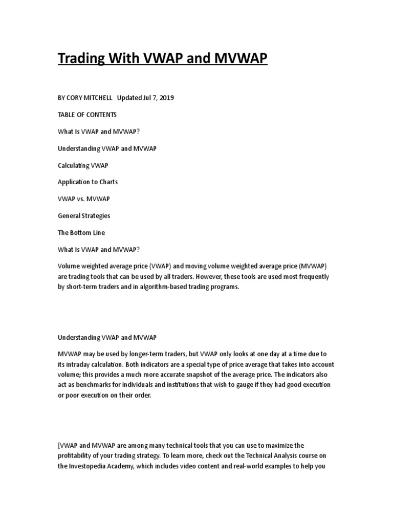 VWAP | PDF | Day Trading | Prices