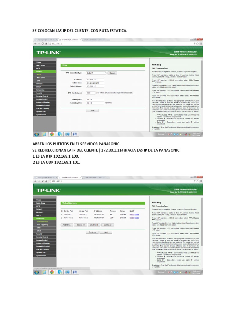 Conf. Router para Panasonic KX-NS500 | PDF