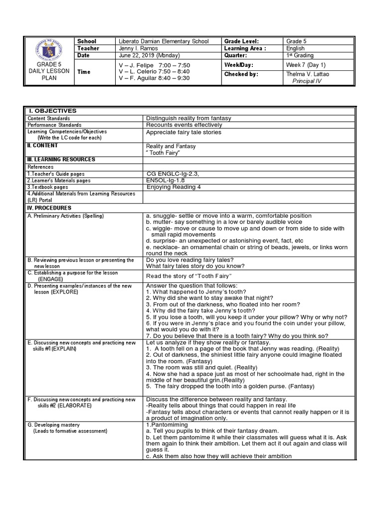 Fantasy and Reality | PDF | Teachers