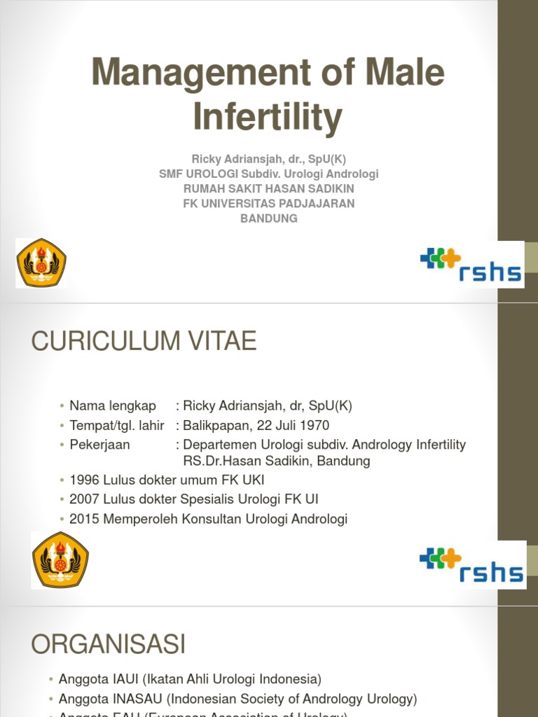 Male Infertility Management Overview | PDF | Fertility Medicine ...