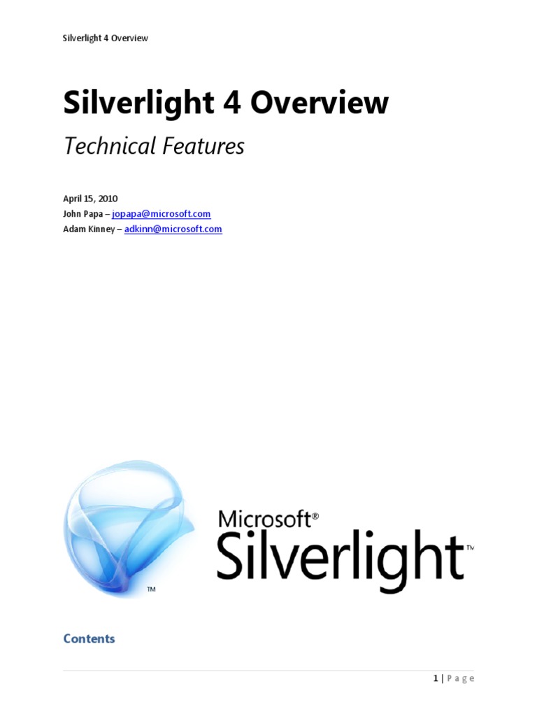 Whats New in Silver Light 4 | PDF | Extensible Application Markup Language | Hypertext Transfer ...