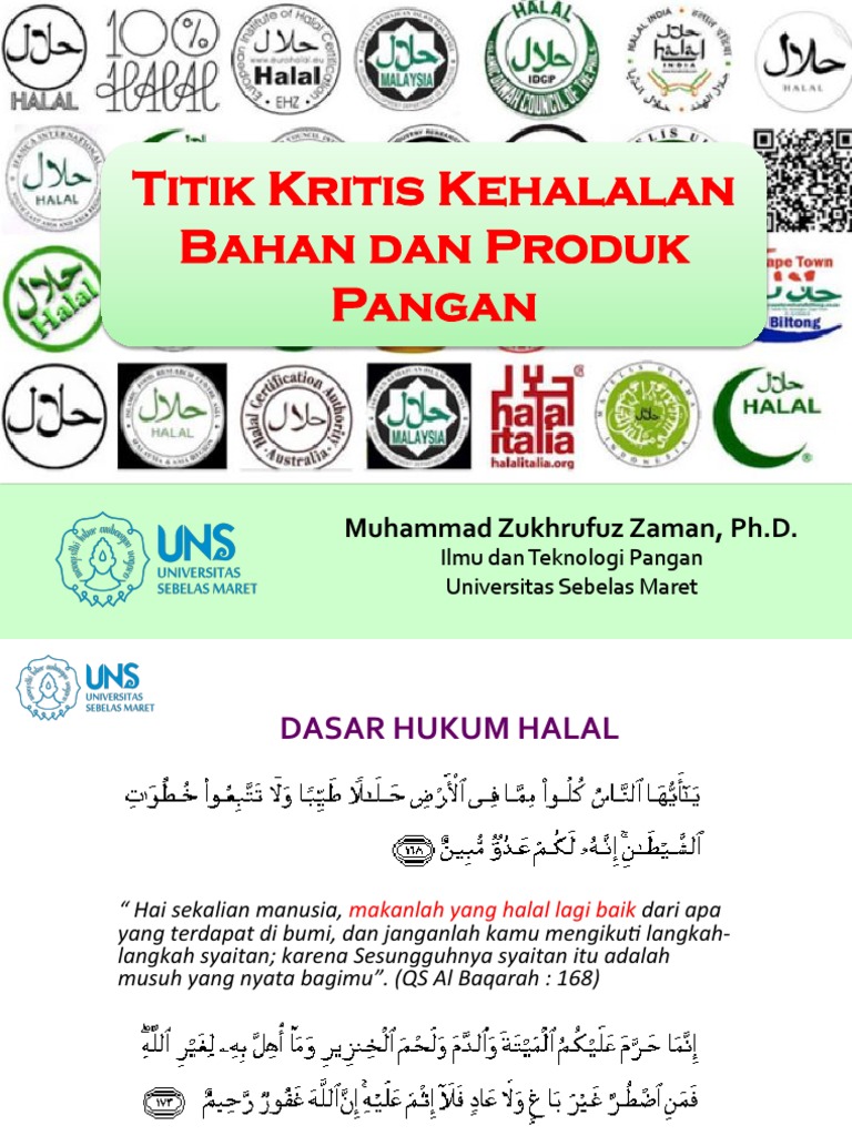 Titik Kritis Produk Pangan Halal PDF | PDF
