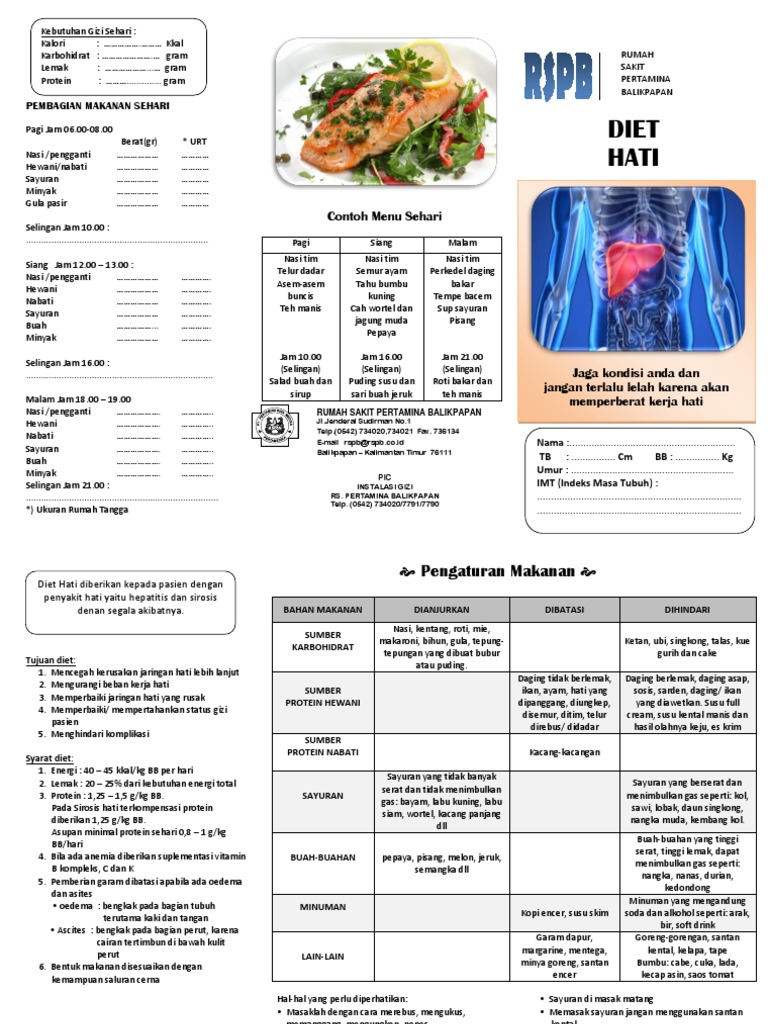 Leaflet Diet Hati | PDF