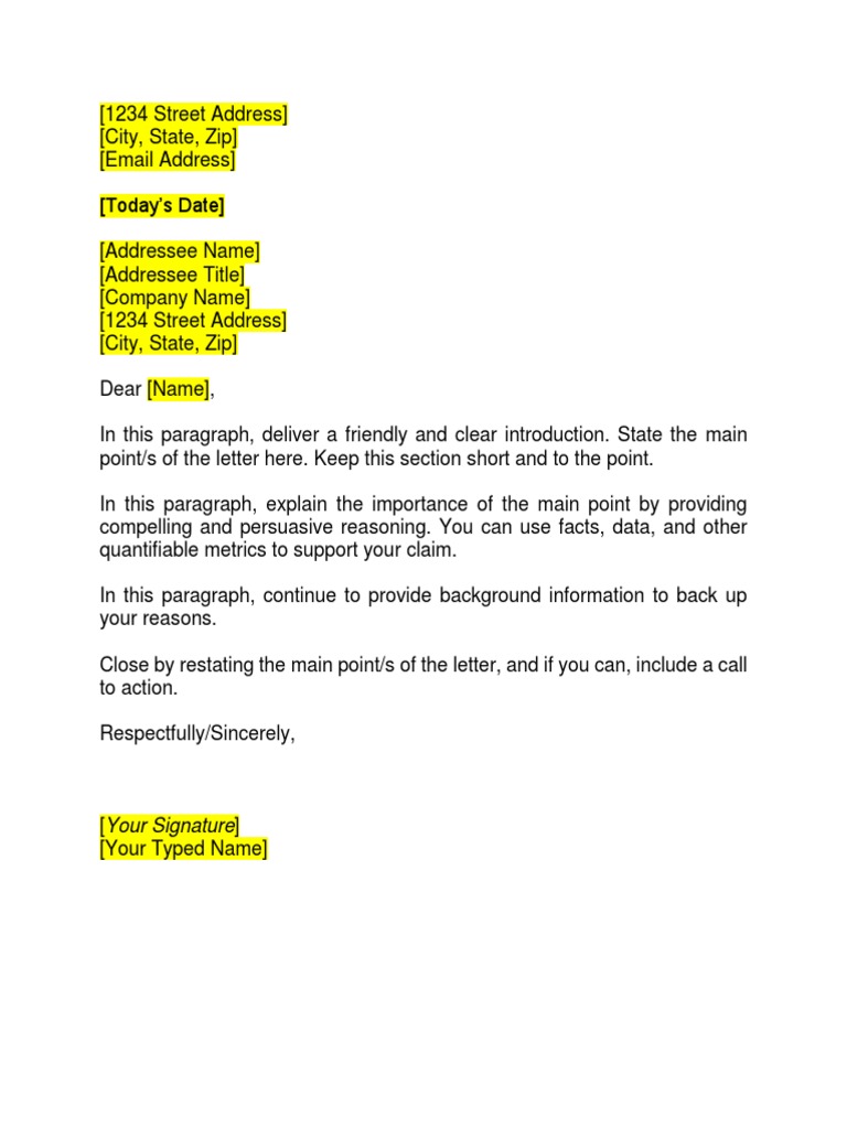 Business Letter Format Guide | PDF