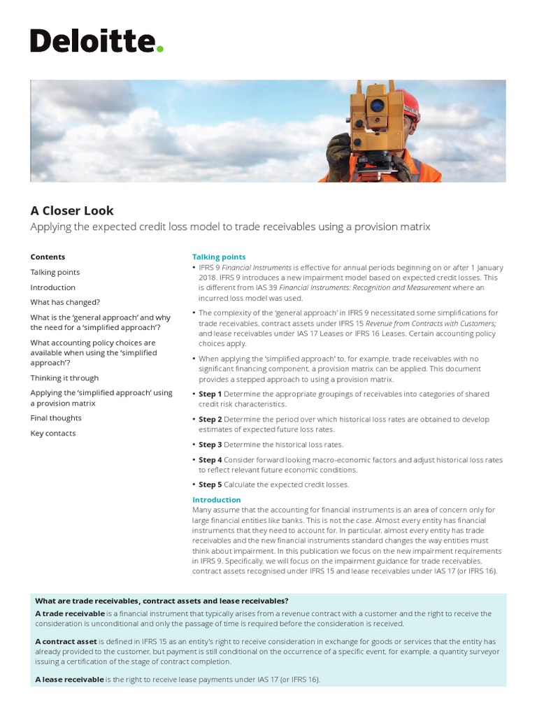 FINAL147785 IFRS 9 Provision Matrix v3 | PDF | International Financial ...