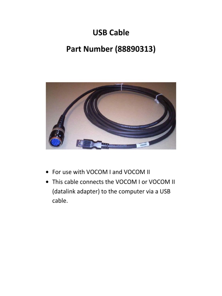 USB Cable 88890313 Revised | PDF | Home & Garden