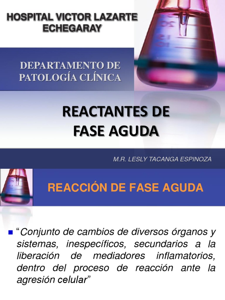 Reactantes de Fase Aguda y VSG | PDF | Proteína C-reactiva | Inflamación