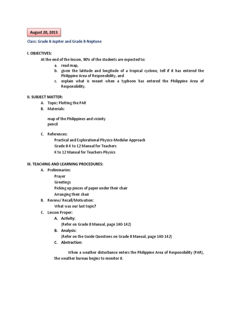 Plotting The Par Lesson Plan | PDF