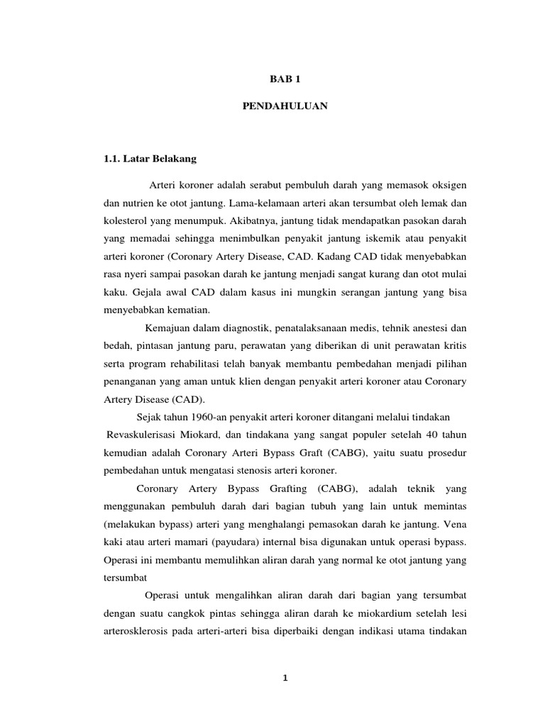Askep Post Op Cabg | PDF