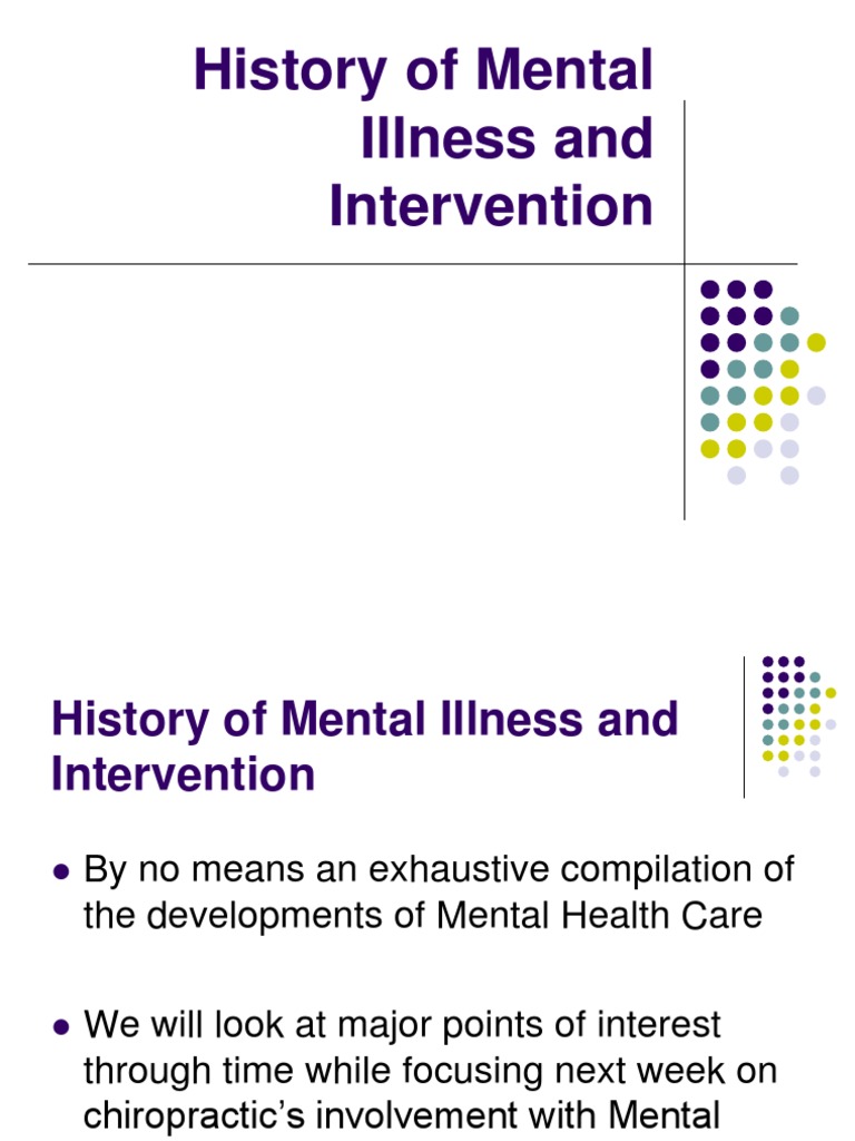 History of Mental Illness and Interventions | PDF | Psychiatric ...