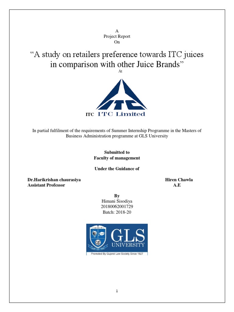 Itc Final PDF | PDF | Pepsi Co | Marketing Strategy