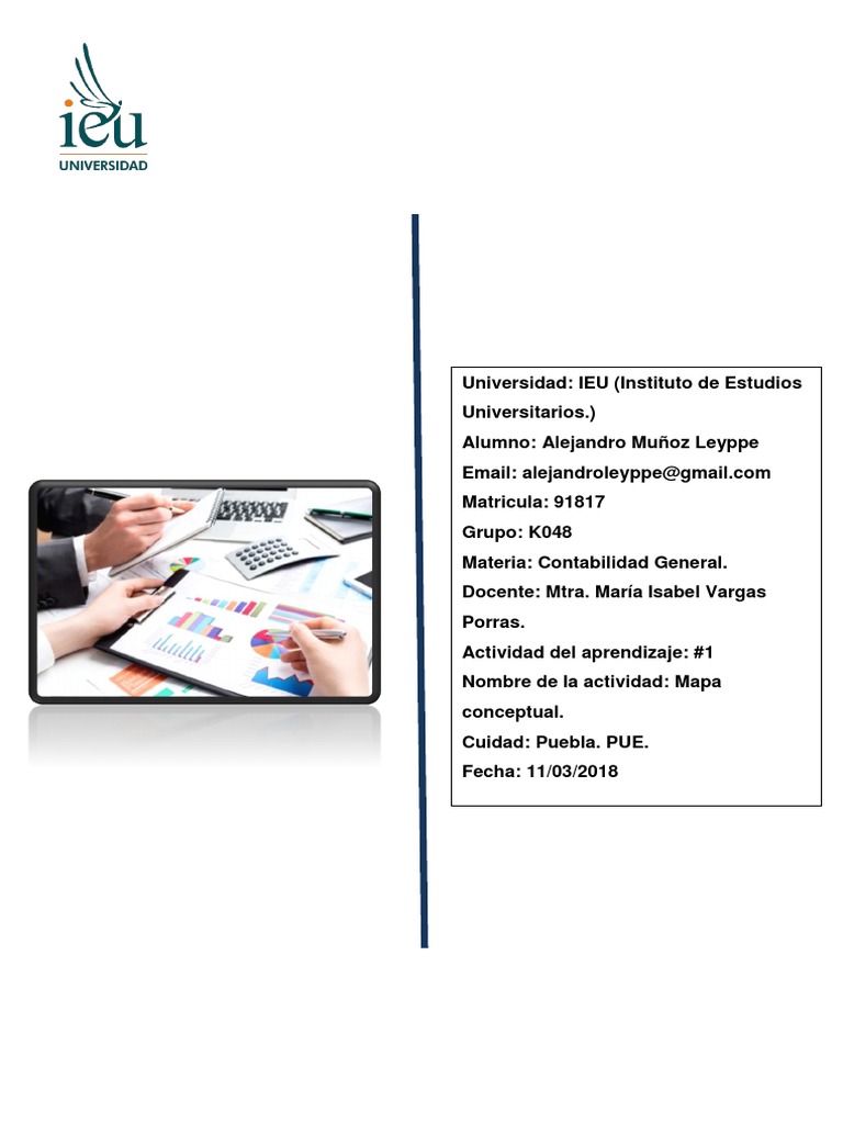 Actividad Del Aprendizaje 1 Contabilidad IEU | PDF | Contabilidad | Hoja de balance