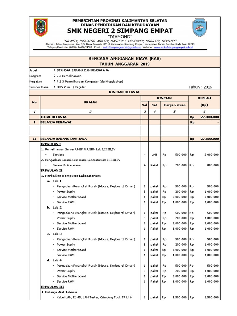 RAB Lab Komputer 2019 | PDF