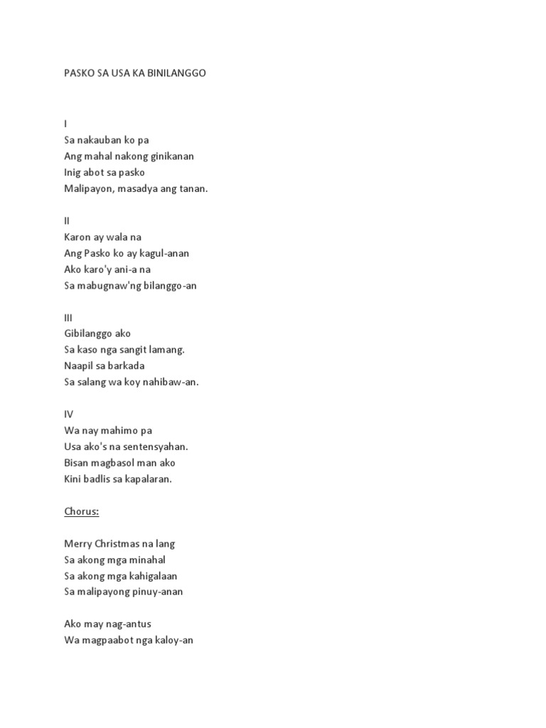Pasko Sa Usa Ka Binilanggo | PDF