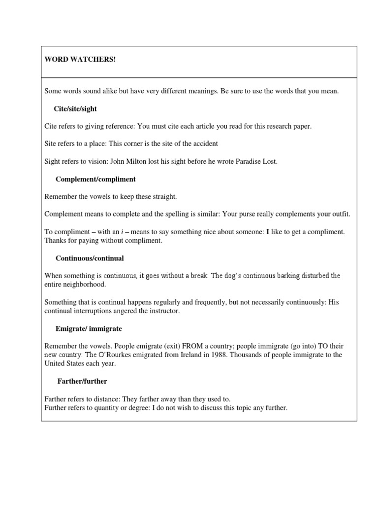 Word Watchers | PDF