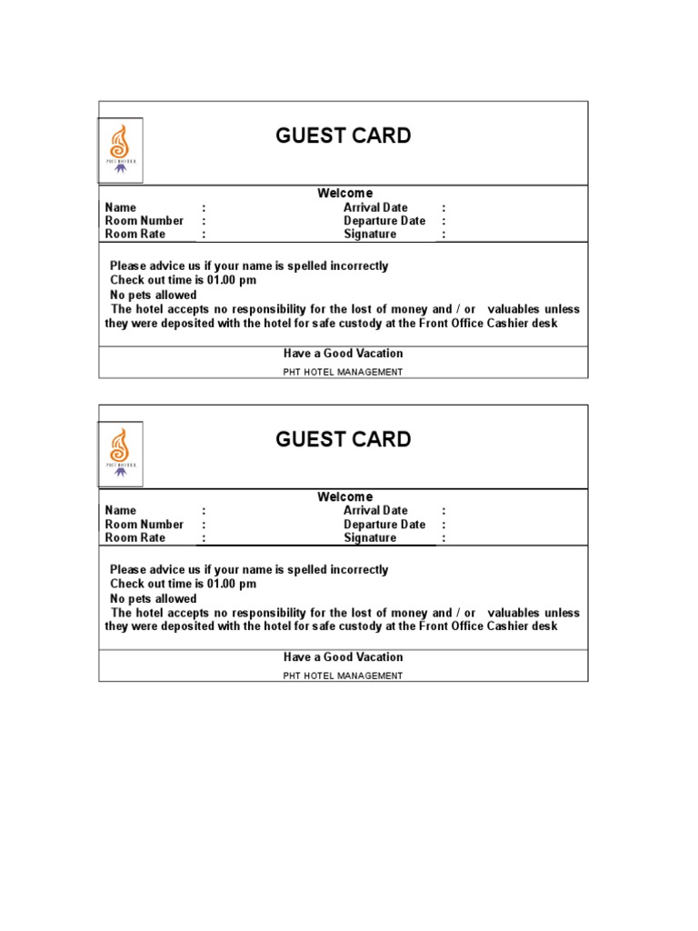 Guest Card | PDF