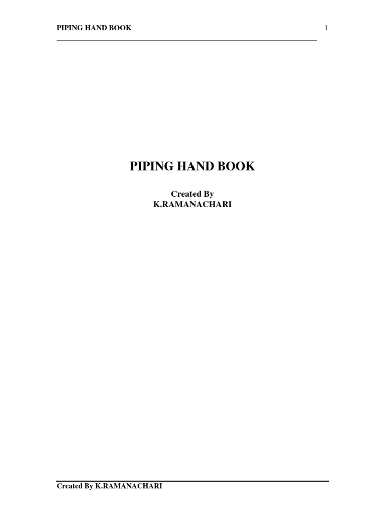 Piping Handbook Guide | PDF | Valve | Pipe (Fluid Conveyance)