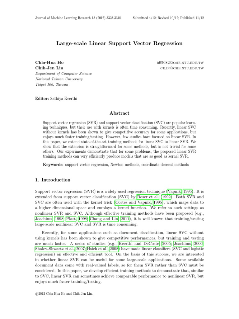 Linear SVR Fast | PDF | Mathematical Optimization | Statistical Classification