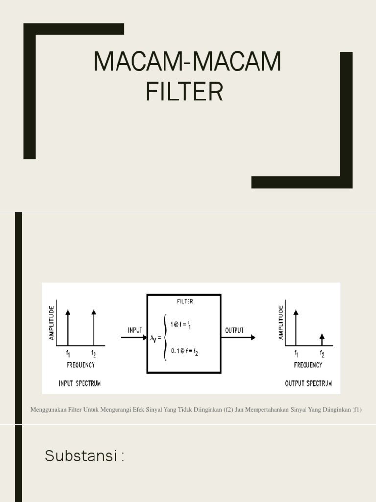 Macam Macam Filter | PDF