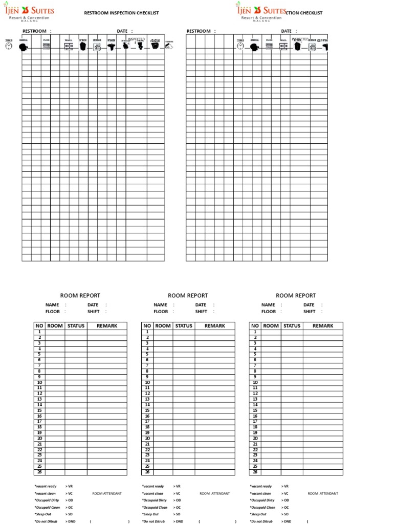 Restroom Inspection Checklist Restroom Inspection Checklist: Restroom ...