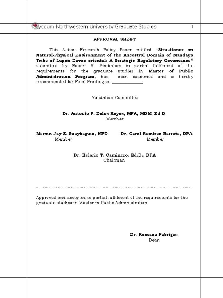 MPA - Policy Paper (R.simbahon) | Download Free PDF | Qualitative ...