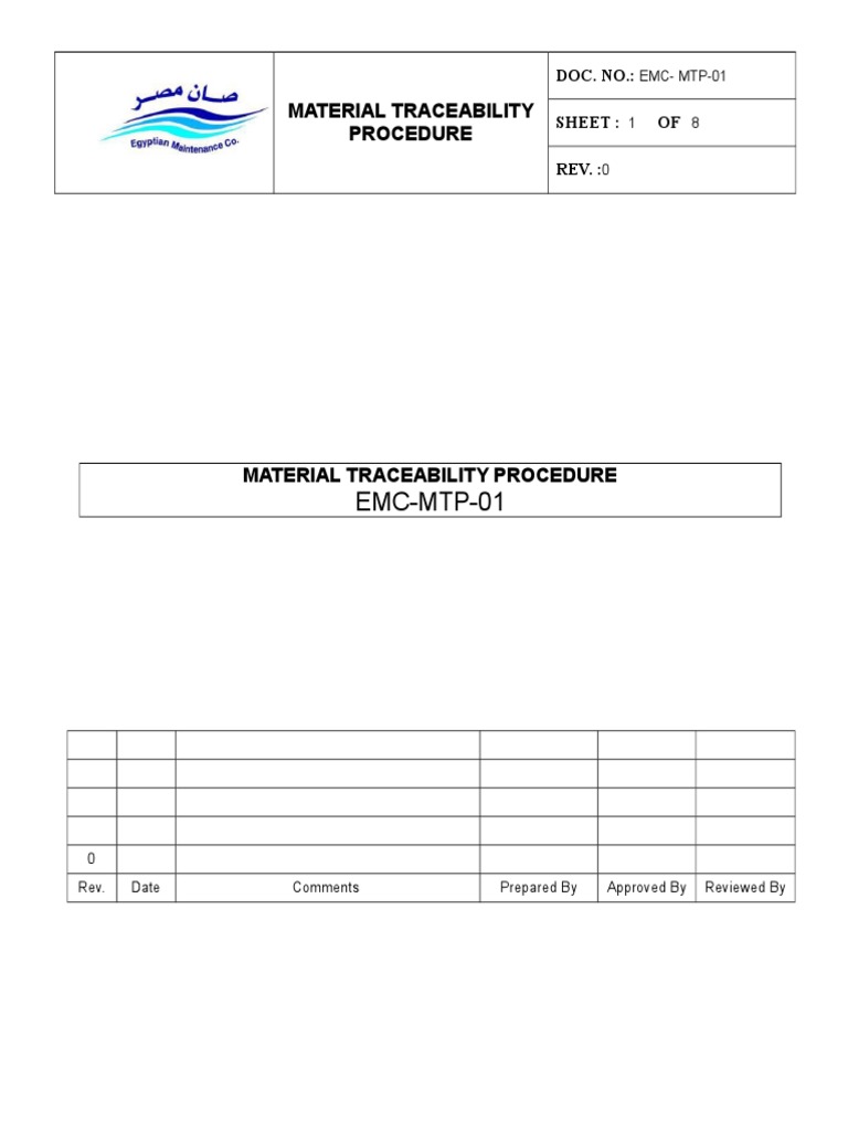 Traceability Procedure | PDF | Specification (Technical Standard ...
