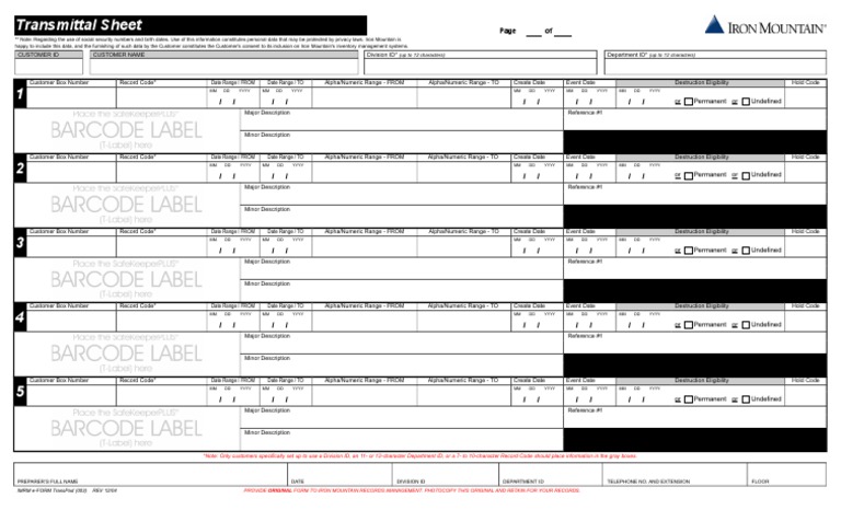 Transmittal Sheet: or Permanent or Undefined | PDF | Information ...