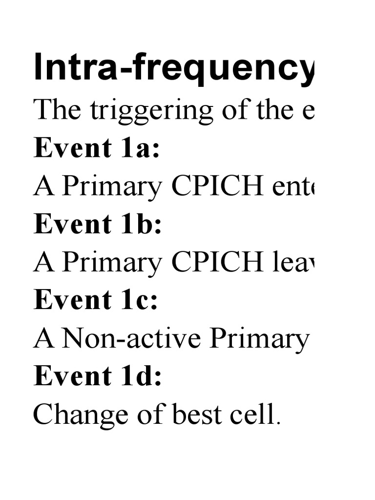 Umts Ho Events | PDF | Physical Layer Protocols | Wireless