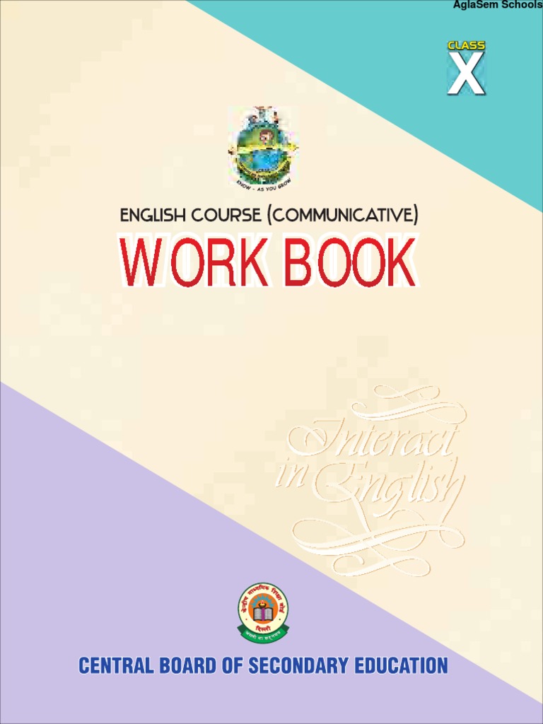 CBSE Class X Interact in English Workbook PDF | Download Free PDF ...